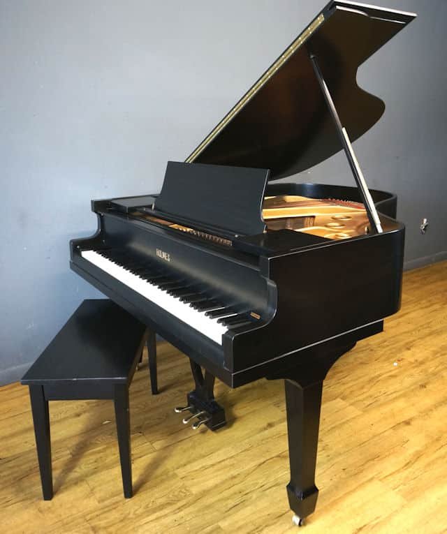 Baby Grand Piano Ebony Black with Matching Piano Bench - Cameron Piano